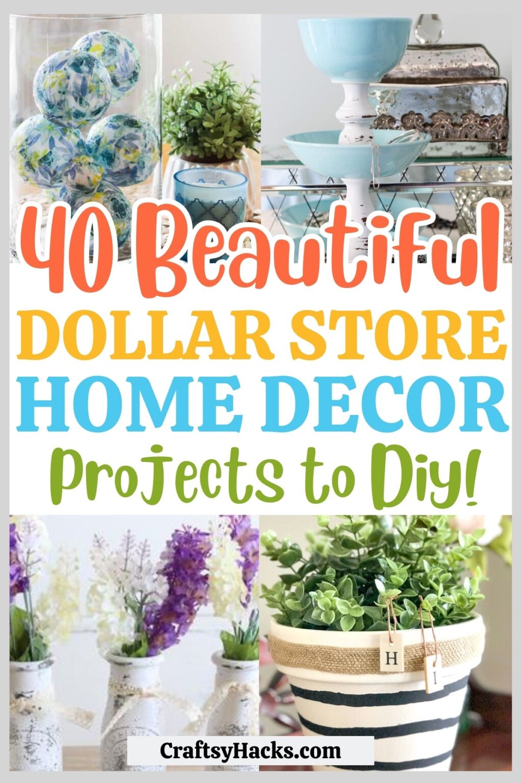 40 Dollar Store Home Décor Projects - Craftsy Hacks