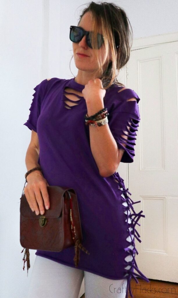 DIY No-Sew Shirt (Cut T-Shirt) - Craftsy Hacks