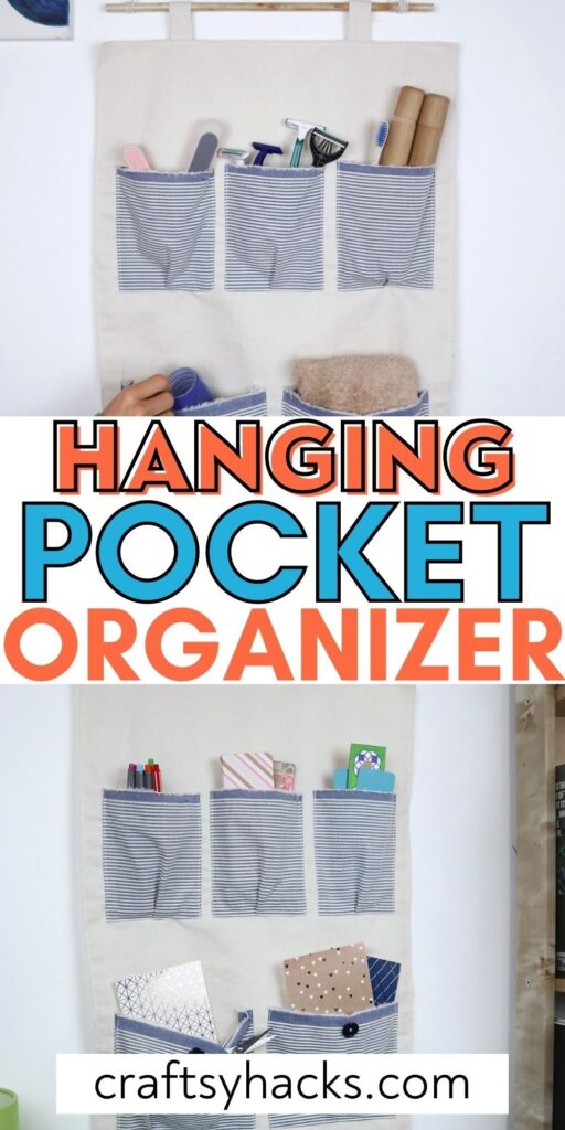 DIY Hanging Organizer with Pockets - Craftsy Hacks