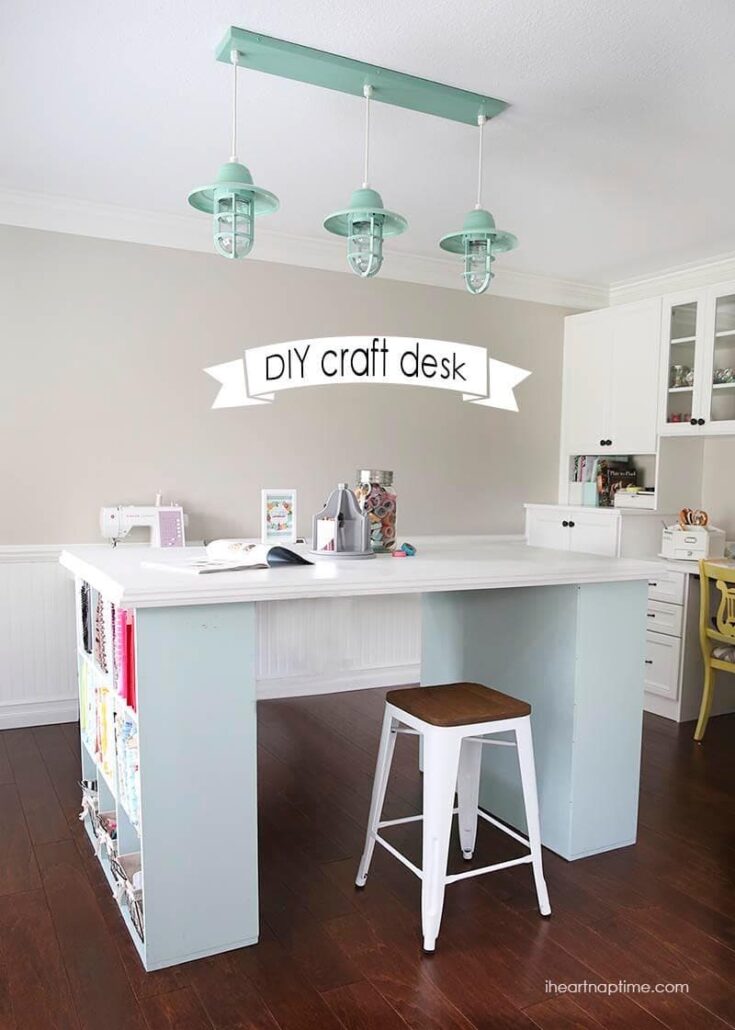 23 DIY Craft Desk Ideas for Your Craft Room- Craftsy Hacks