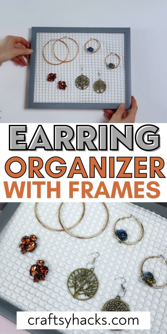 DIY Earring Organizer Out of Frames - Craftsy Hacks