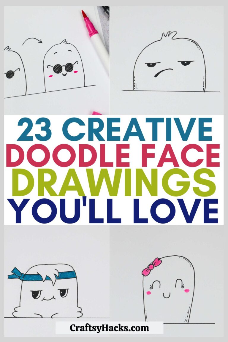 23 Easy Doodle Face Ideas - Craftsy Hacks