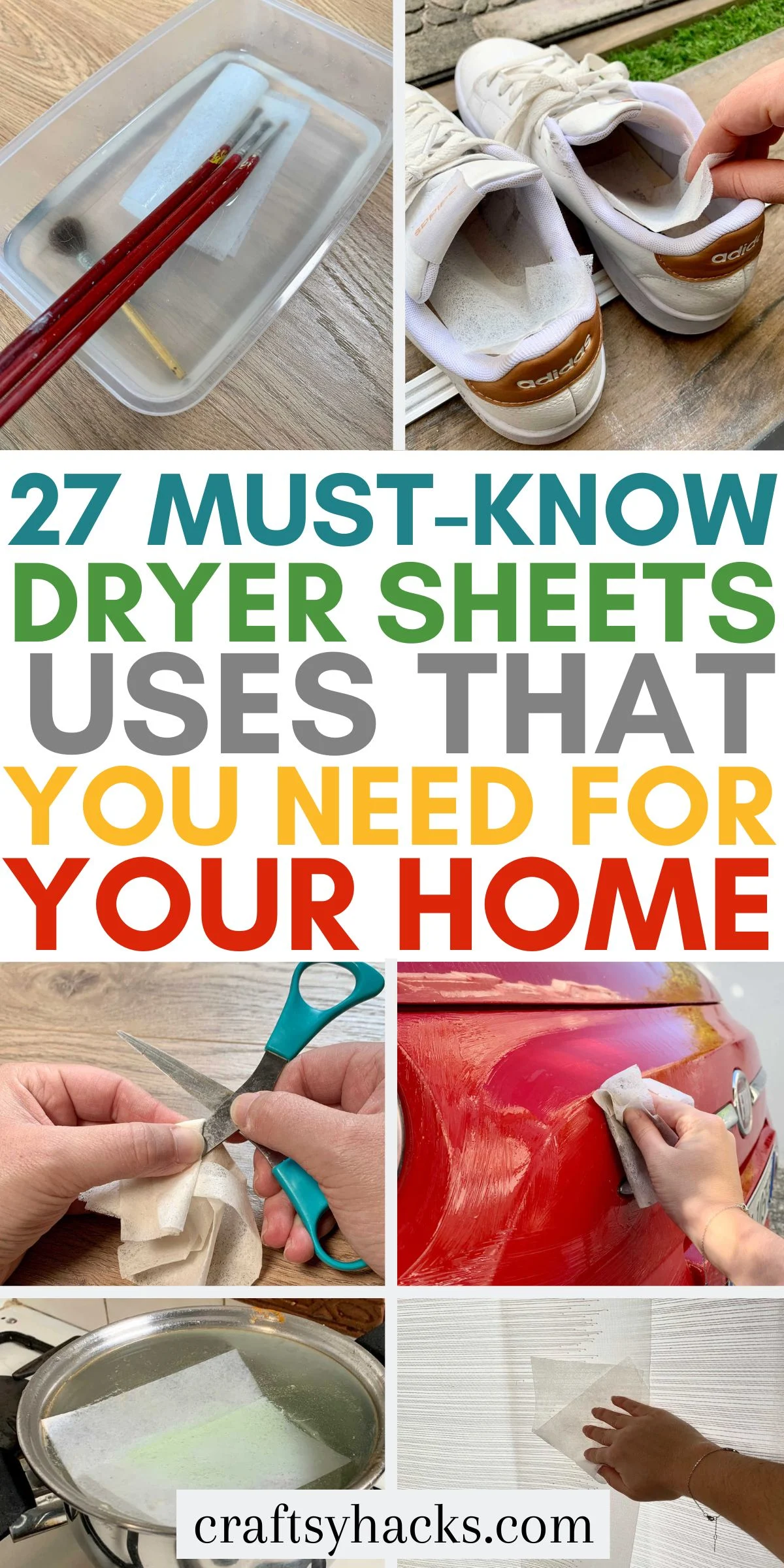 25 Ways to Use Dryer Sheets - Craftsy Hacks
