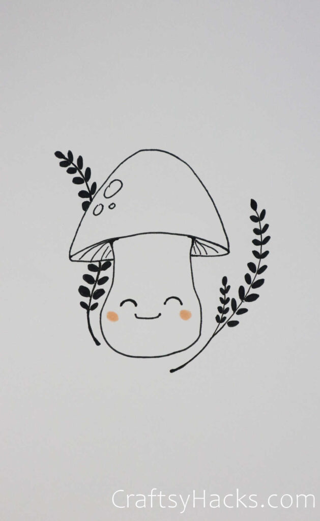 21 Easy Mushroom Drawing Ideas - Craftsy Hacks