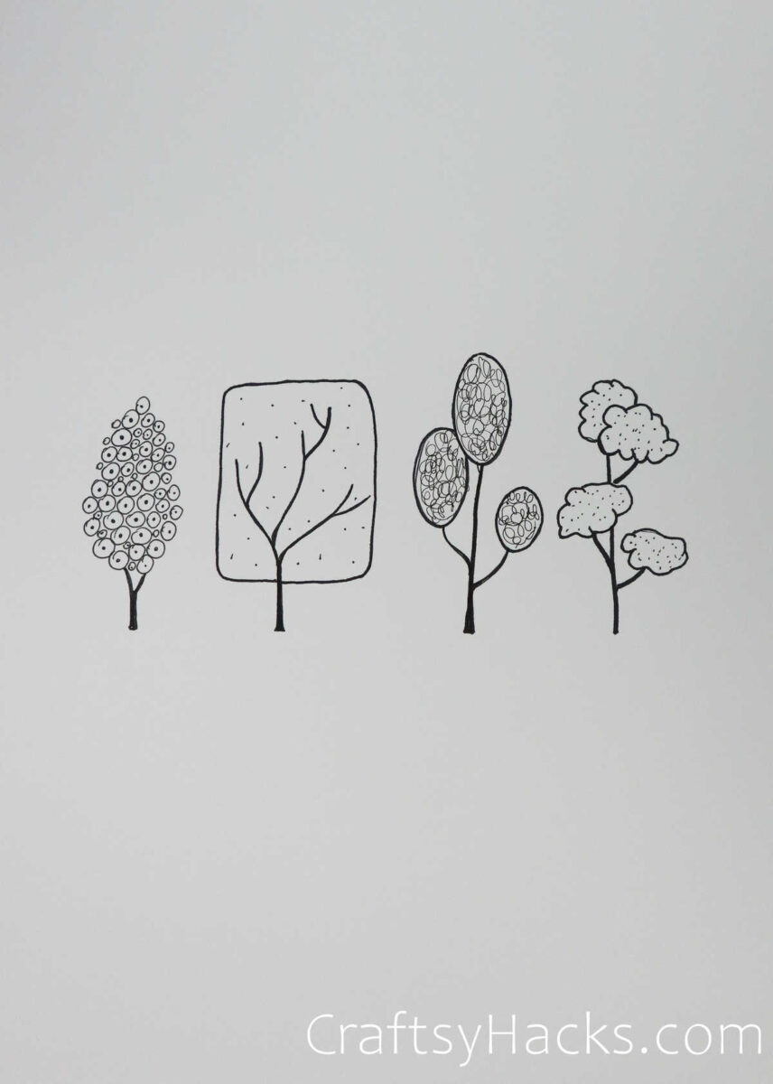 21 Easy Tree Drawing Ideas - Craftsy Hacks