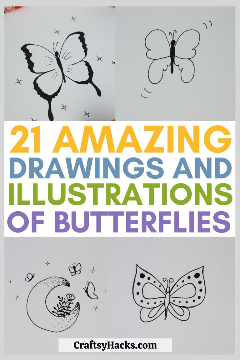 21 Butterfly Drawing Ideas - Craftsy Hacks