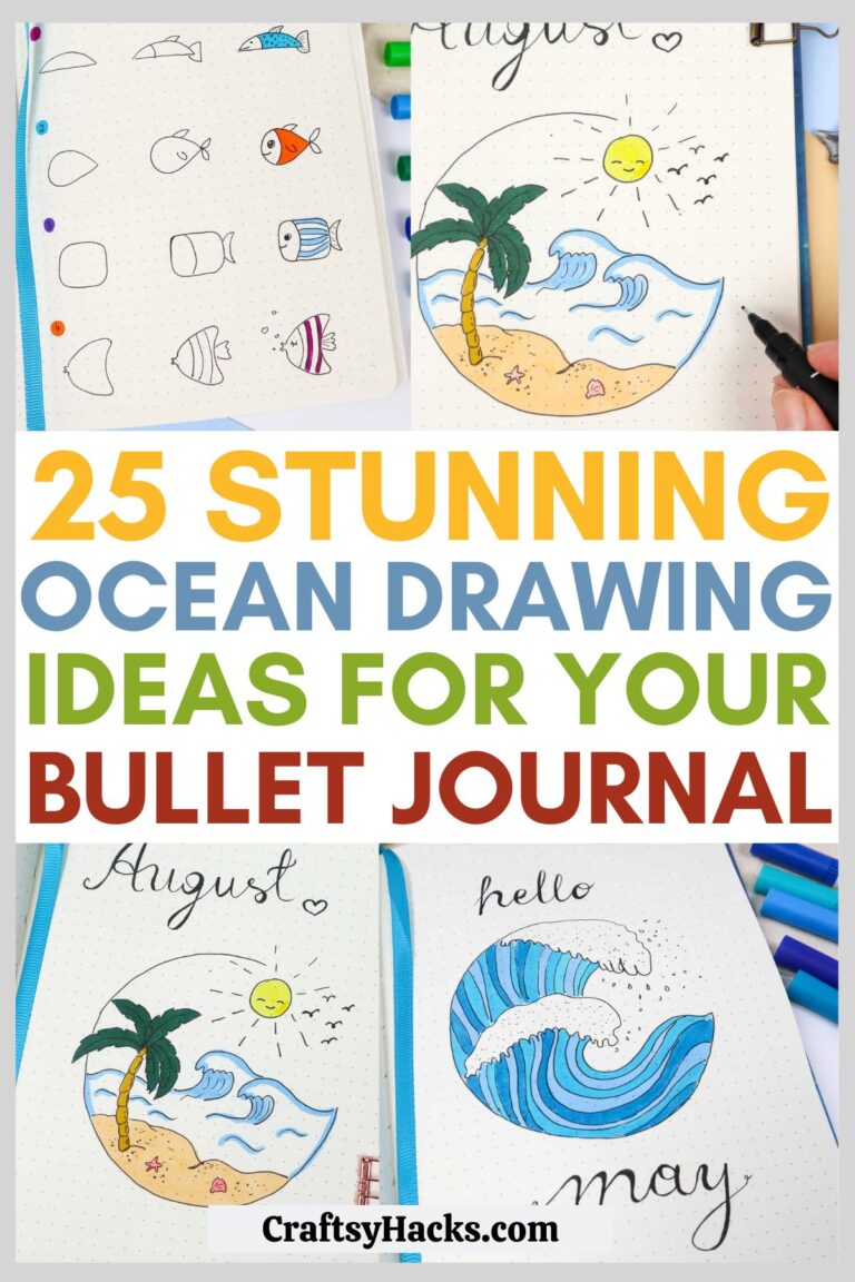 25 Best Ocean Doodles for Bullet Journal - Craftsy Hacks