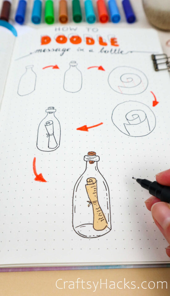 25 Best Ocean Doodles for Bullet Journal - Craftsy Hacks