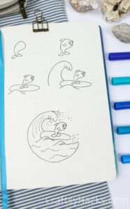 25 Best Ocean Doodles for Bullet Journal - Craftsy Hacks