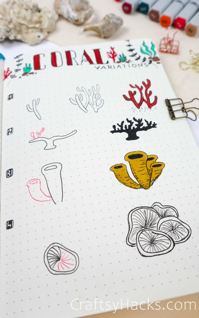 25 Best Ocean Doodles for Bullet Journal - Craftsy Hacks