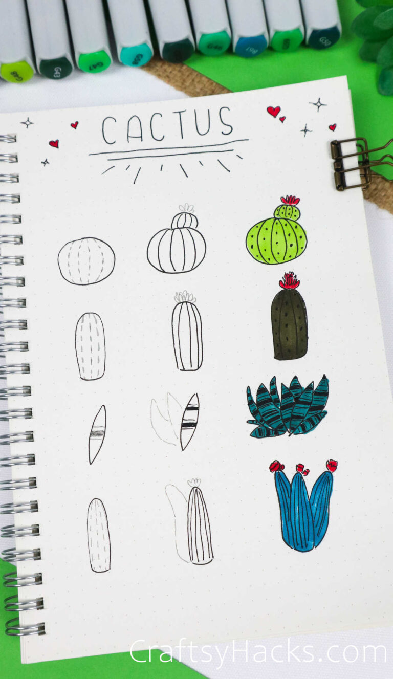 25 Succulent and Cactus Doodle Ideas for Bullet Journals - Craftsy Hacks