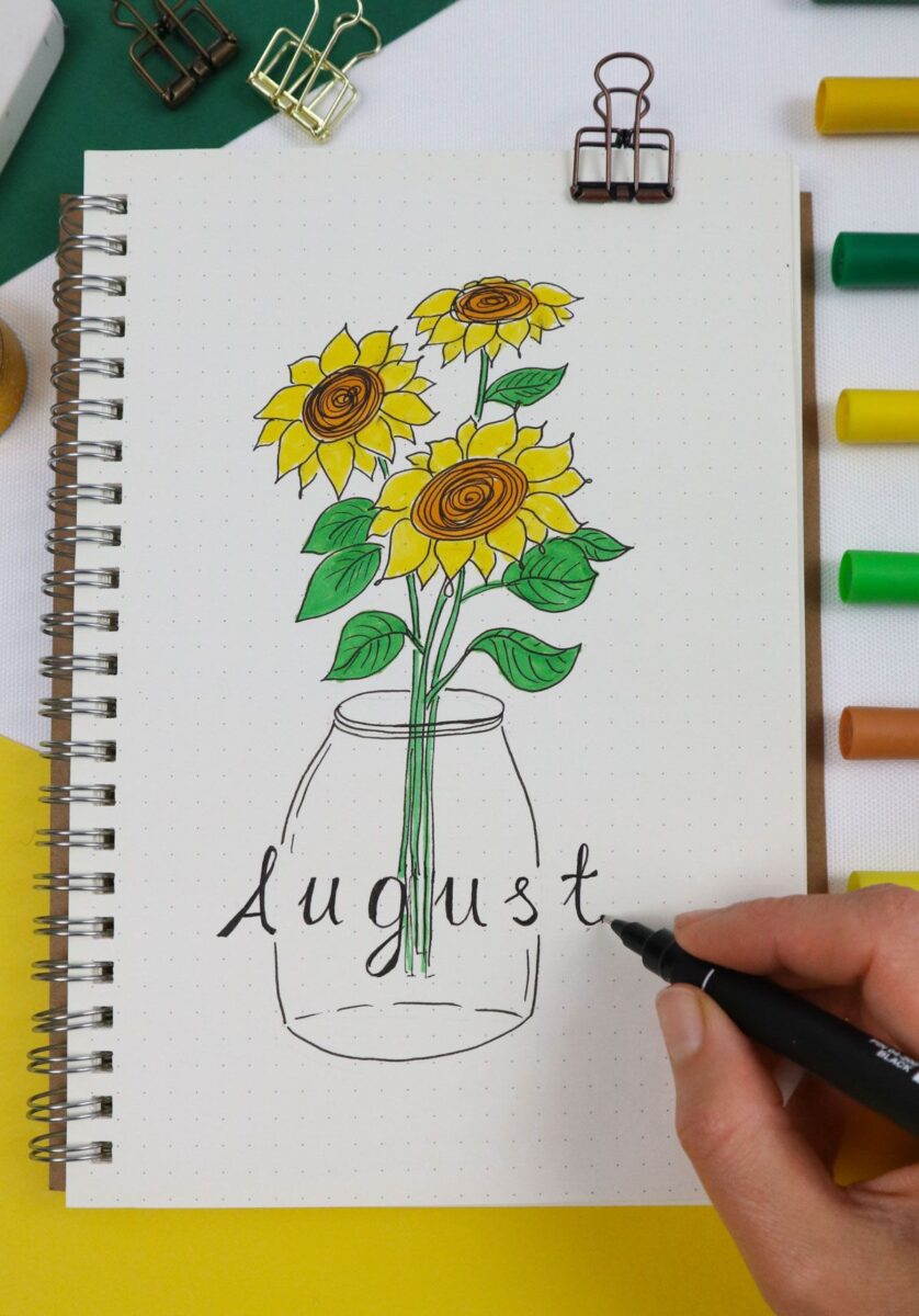 25 Sunflower Bullet Journal Spreads - Craftsy Hacks