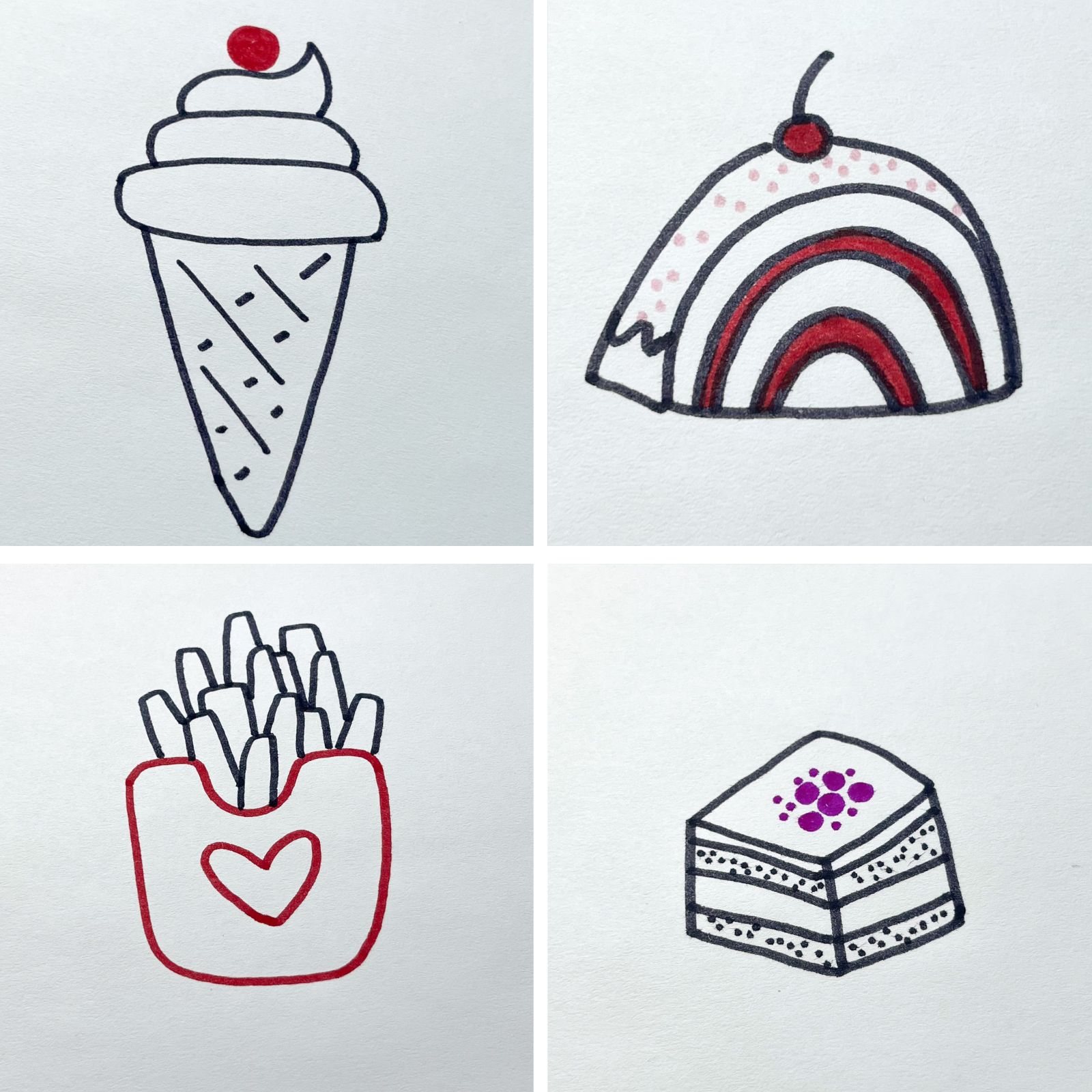 31 Cute Food Drawing Ideas - Craftsy Hacks
