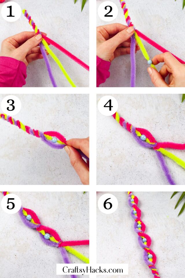 Pipe Cleaner Bracelets - Craftsy Hacks