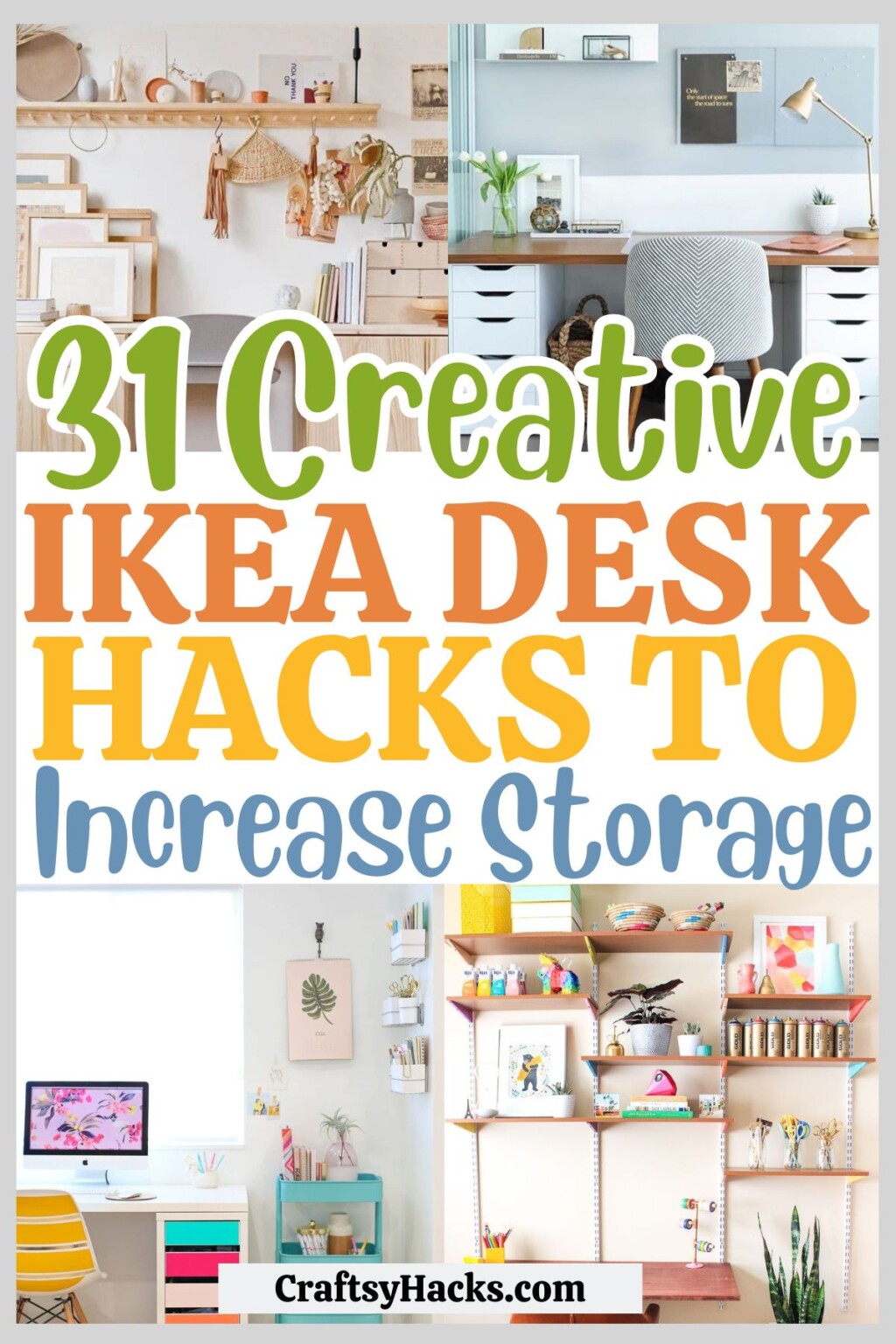 21 Genius IKEA Desk Hacks to Increase Storage - Craftsy Hacks
