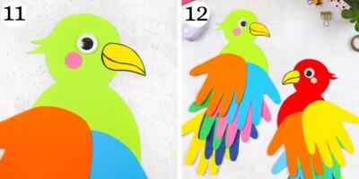 Handprint Parrots - Craftsy Hacks