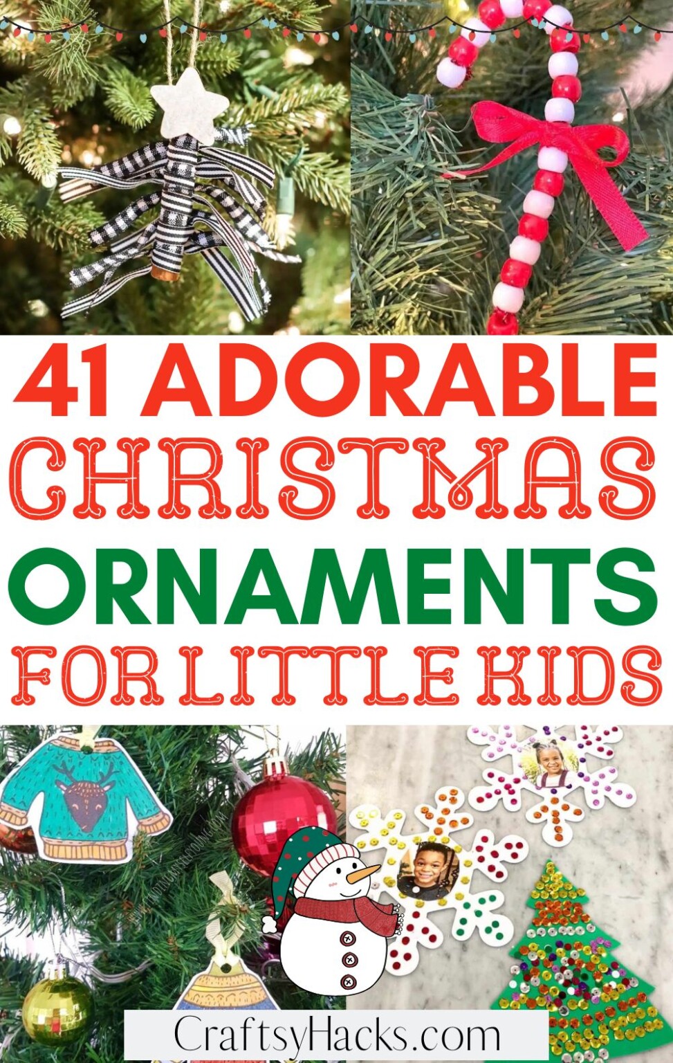 41 Adorable Christmas Ornaments for Little Kids - Craftsy Hacks