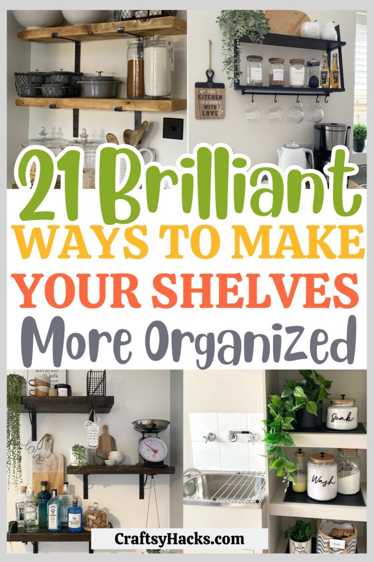 21 Clever Shelf Organizing Ideas - Craftsy Hacks