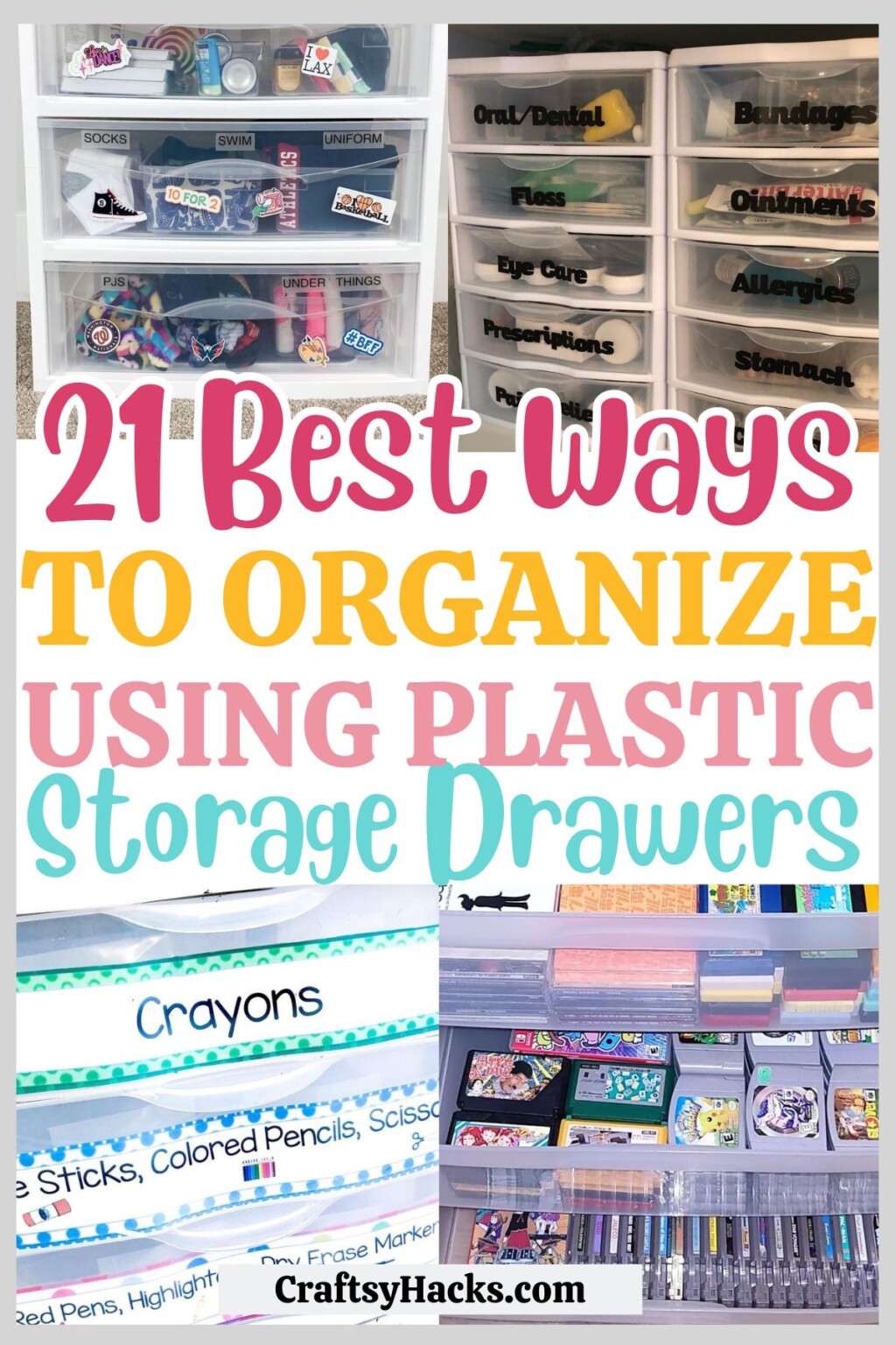 21 Stunning Plastic Storage Drawer Ideas to Organize Home - Craftsy Hacks