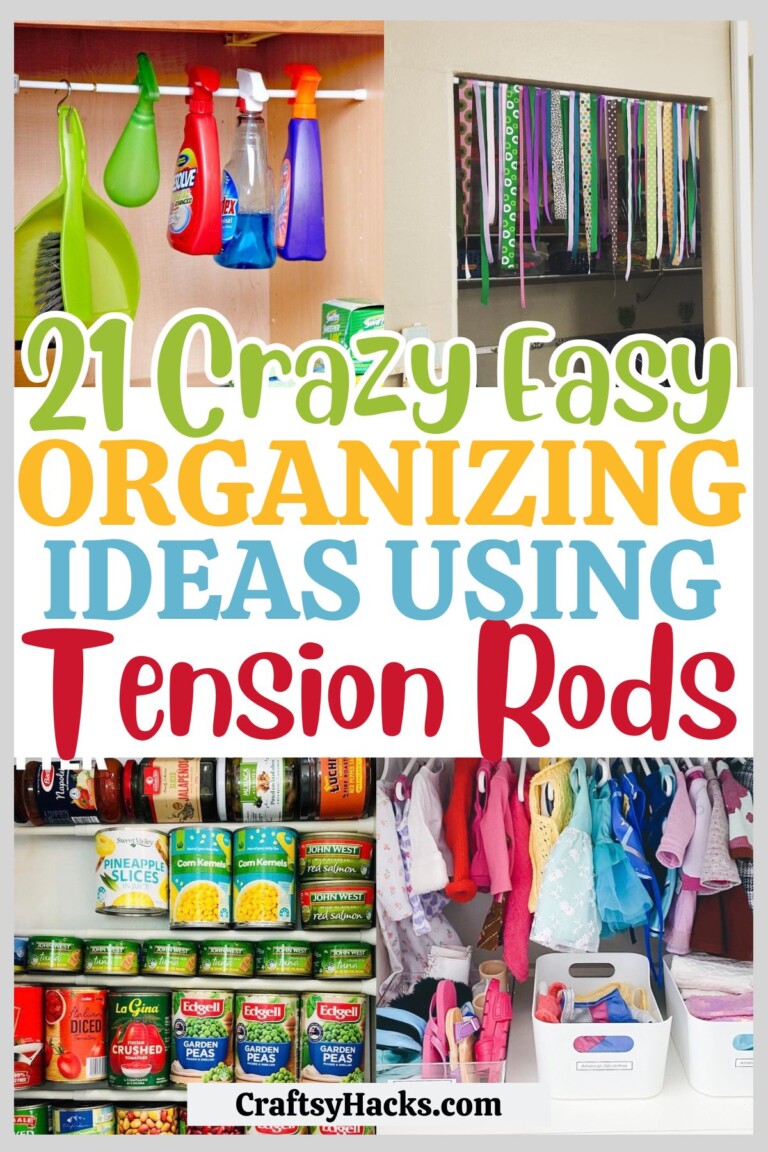 21 Genius Ways to Organize with Tension Rods - Craftsy Hacks