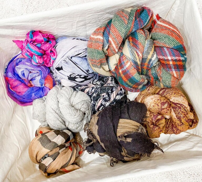 17 Super Simple Ways to Organize Scarves - Craftsy Hacks