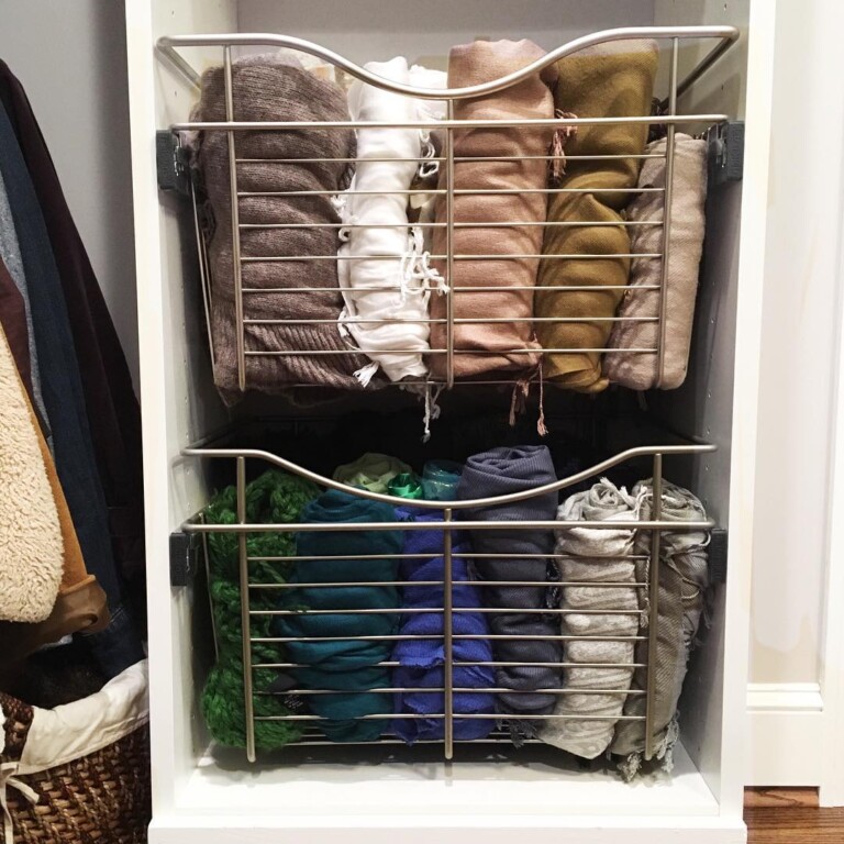 17 Super Simple Ways to Organize Scarves - Craftsy Hacks