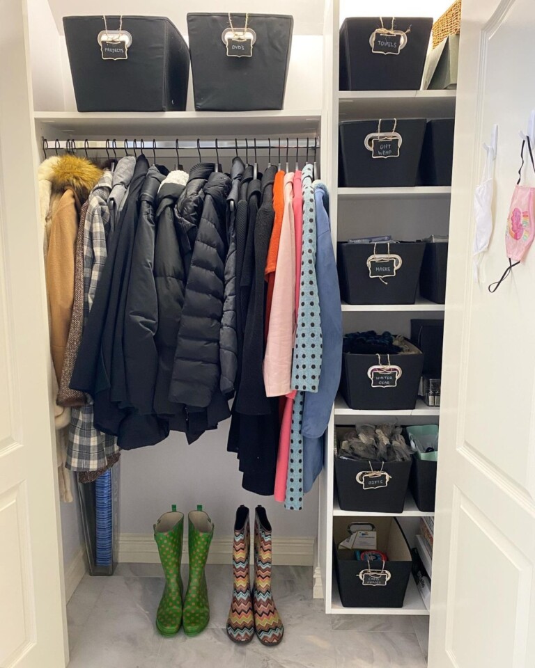 21 Ways to Organize Your Coat Closet Like a Pro - Craftsy Hacks