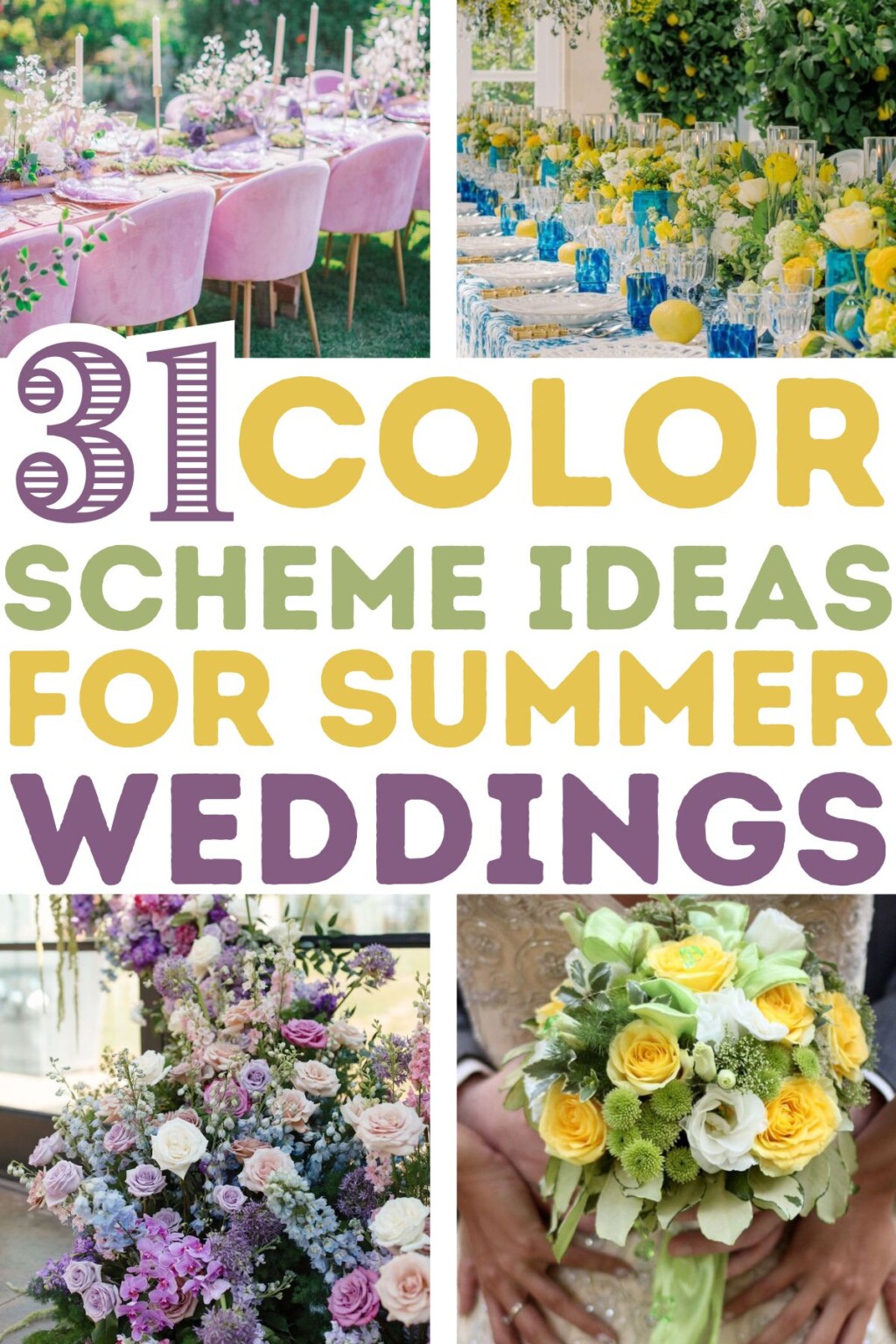 31 Summer Wedding Color Scheme Ideas - Craftsy Hacks